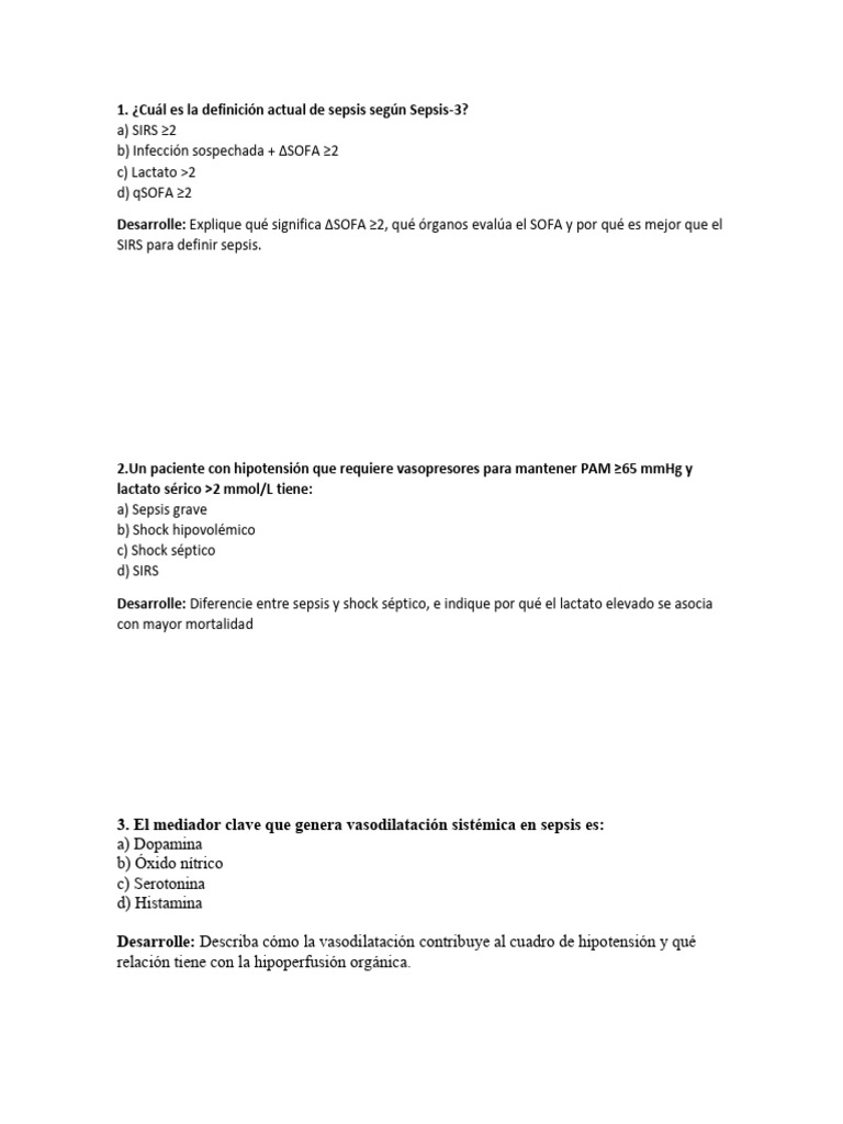 Definición y Manejo de Sepsis en Medicina | PDF | Septicemia ...