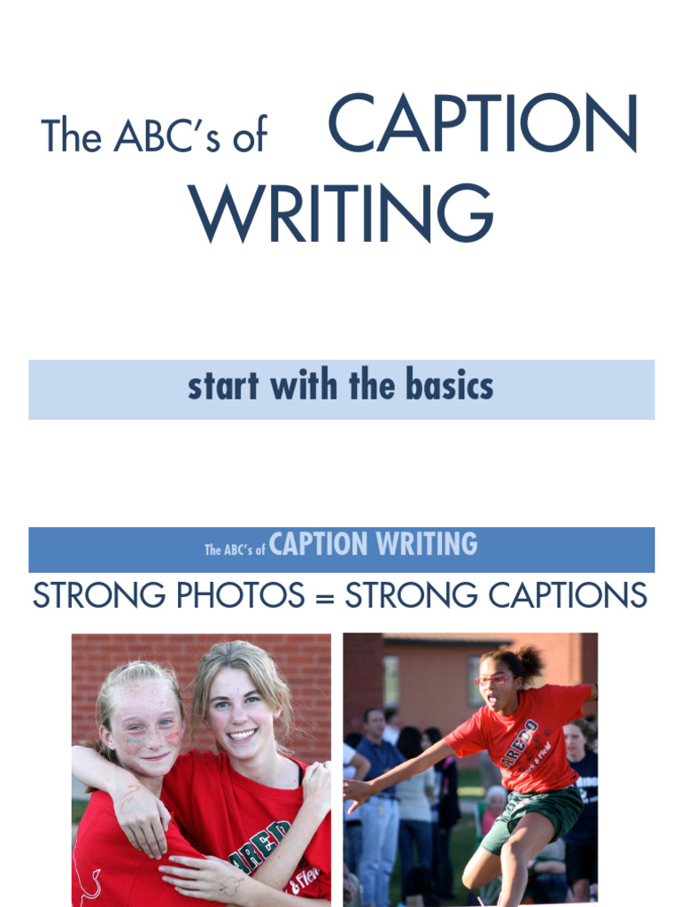 9 Abcs of Caption Writing | PDF | Blood Donation