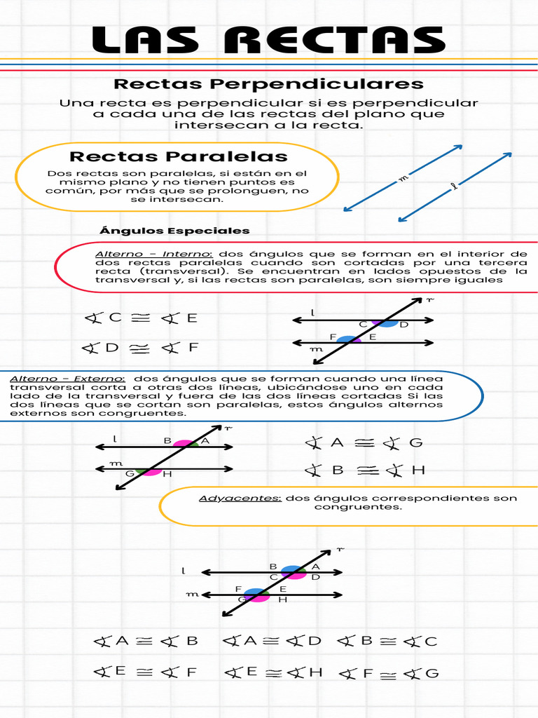 Rectas | PDF | Perpendicular | Ángulo