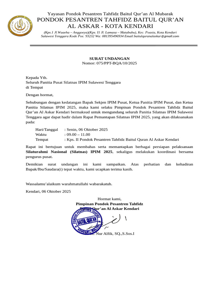 Surat Undangan | PDF