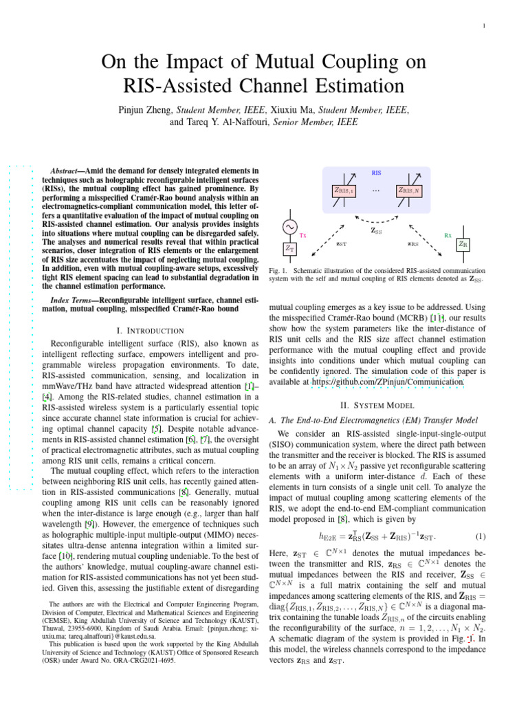 On The Impact of Mutual Coupling | PDF | Estimator | Mean Squared Error