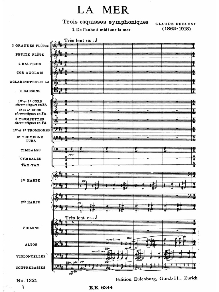 Complete Score - La Mer (Debussy) | PDF