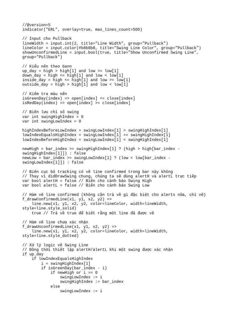 Swing High/Low Indicator Script | PDF