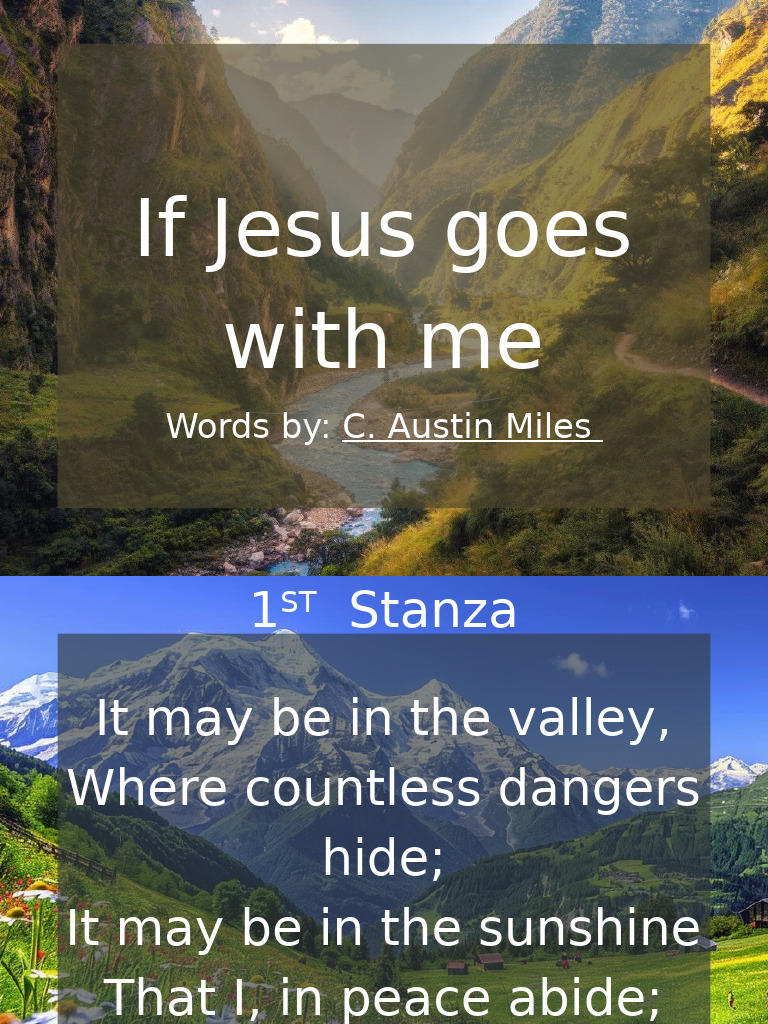 If Jesus Goes With Me | PDF