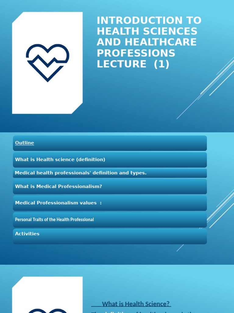 Introduction to Health Sciences Careers | PDF | Health Professional ...