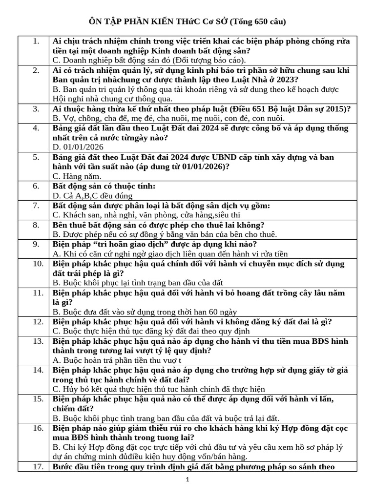 Phao Thi Kiến Thức Cơ Sở | PDF
