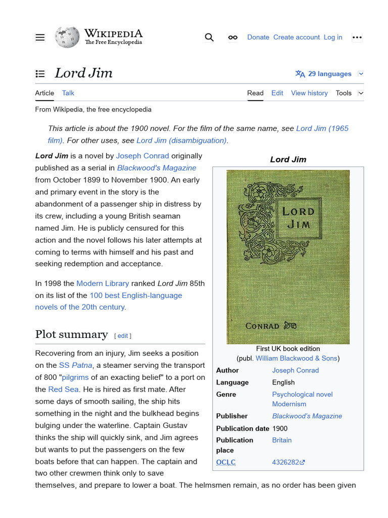 En Wikipedia Org Wiki Lord Jim... | PDF | Lord Jim