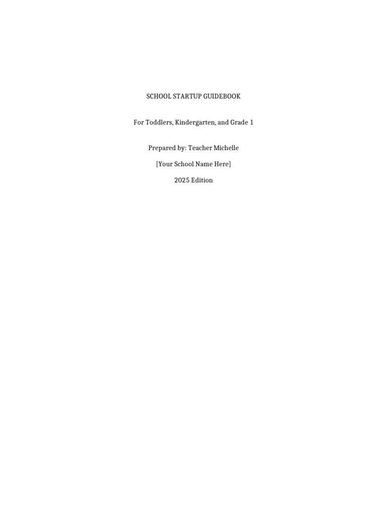 School Startup Guidebook | PDF
