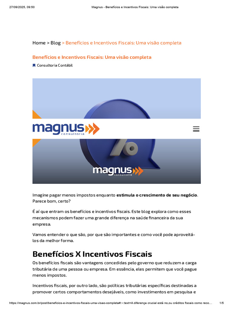 Benefícios e Incentivos Fiscais Explicados | PDF | Impostos | Economia