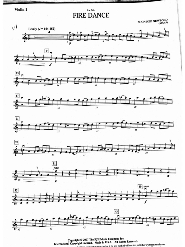 Fire Dance Violin 1 | PDF
