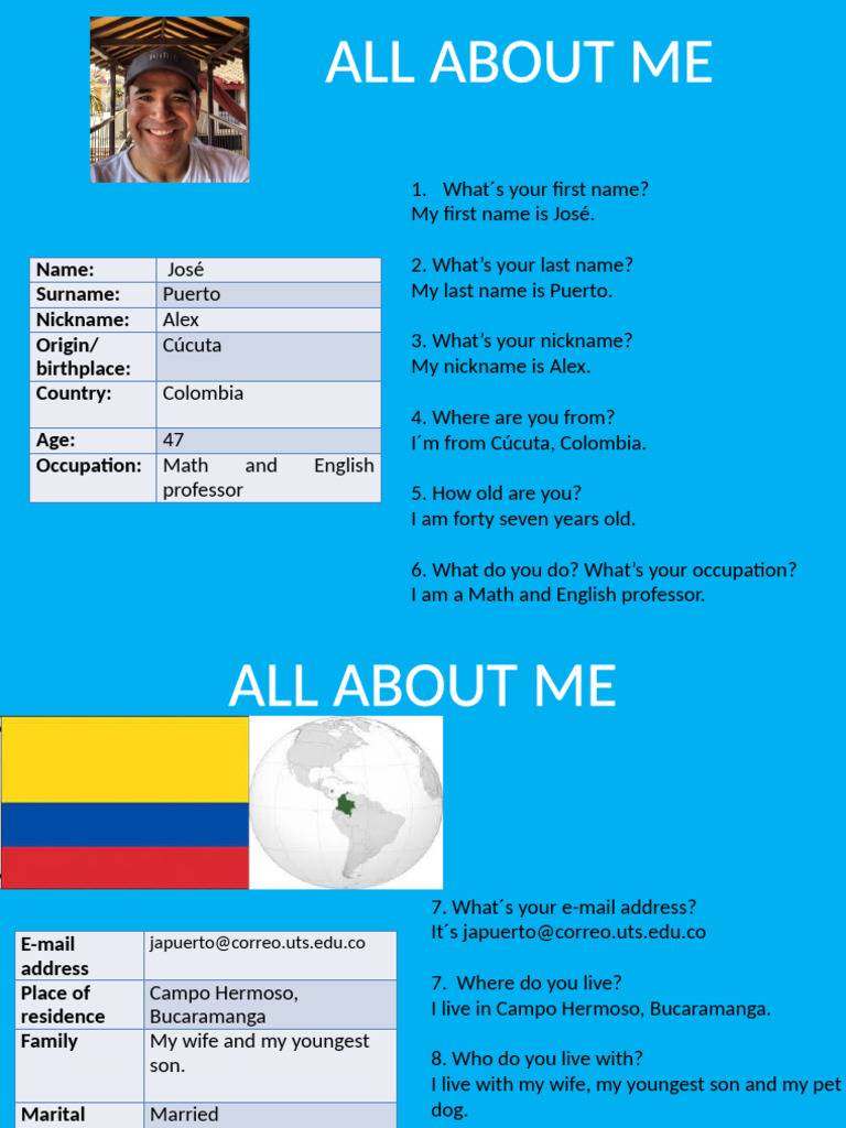 Personal Profile Example | PDF | Gramática | Lingüística