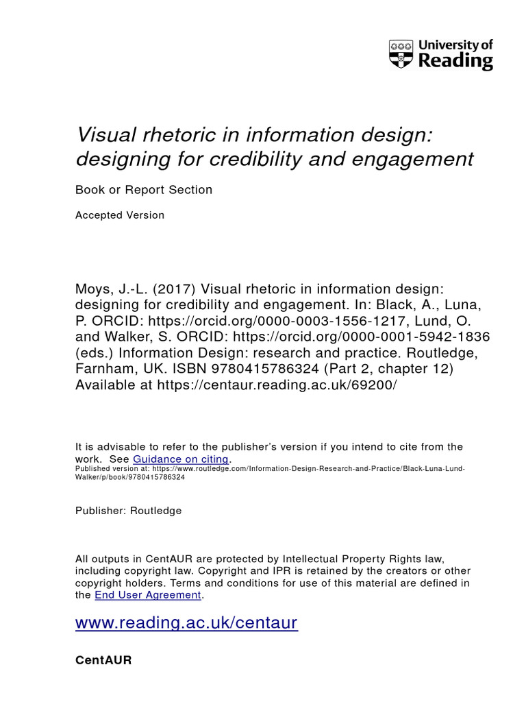 Visual Rhetoric in Information Design | PDF | Typography | Sans Serif