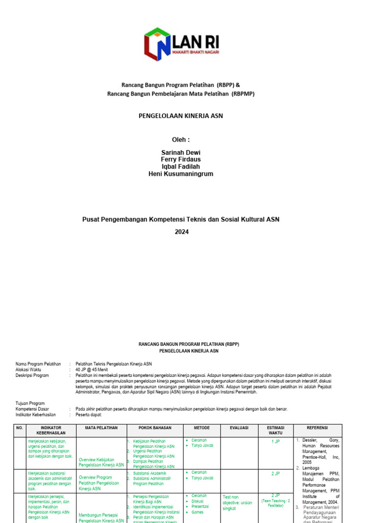 RBPP Dan RBPMP | PDF