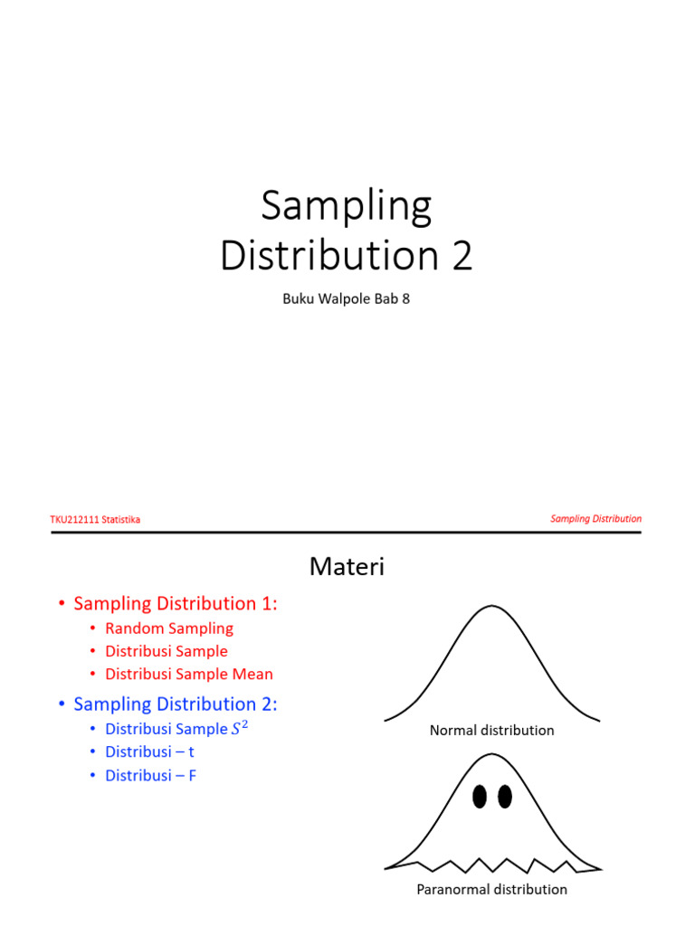 Distribusi Sampling dan Varians Statistika | PDF