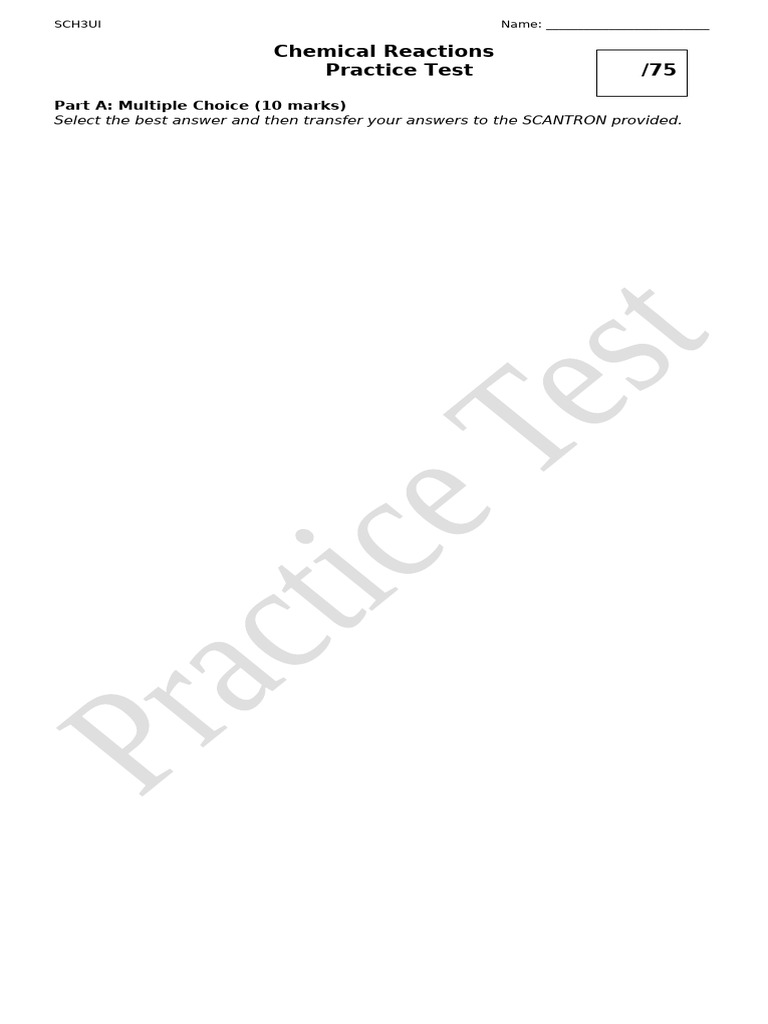Grade 11 Chemistry Reaction Test | PDF | Chemical Reactions | Oxide