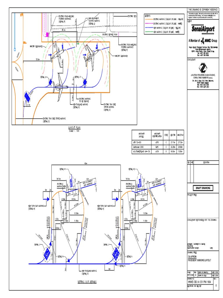 Ga Apron - 01 - Pavement Marking Layout | PDF