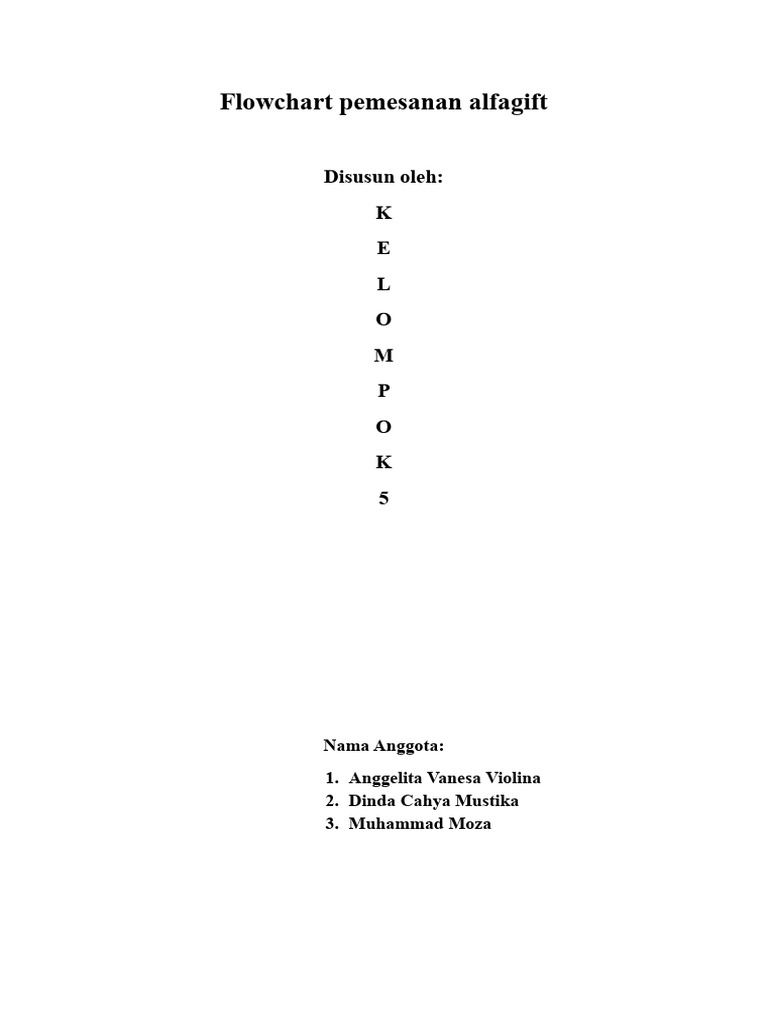 Flowchart Pemesanan Alfagift | PDF