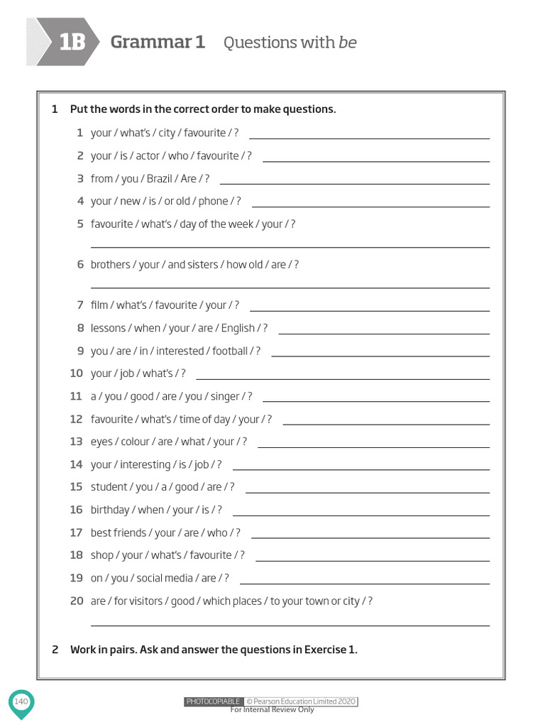 Communicative Activity - Verb Be Questions and Answers | PDF ...
