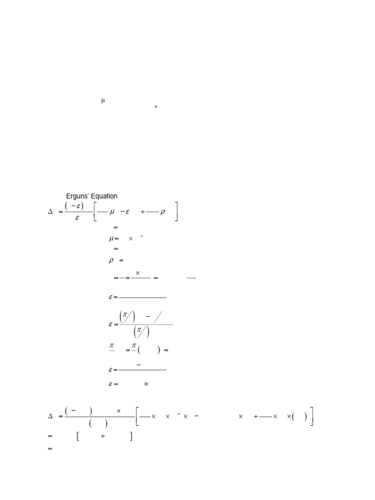 Packed Bed Fluidization Calculations | PDF | Viscosity | Pressure
