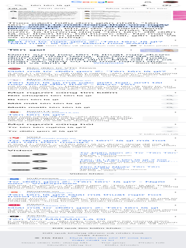Tẻn Tẻn Là Gì - Tìm Trên Google | PDF