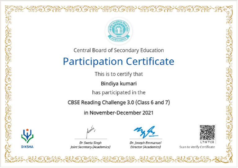 CBSE Reading Challenge 3.0 - English (Class 6 and 7) | PDF