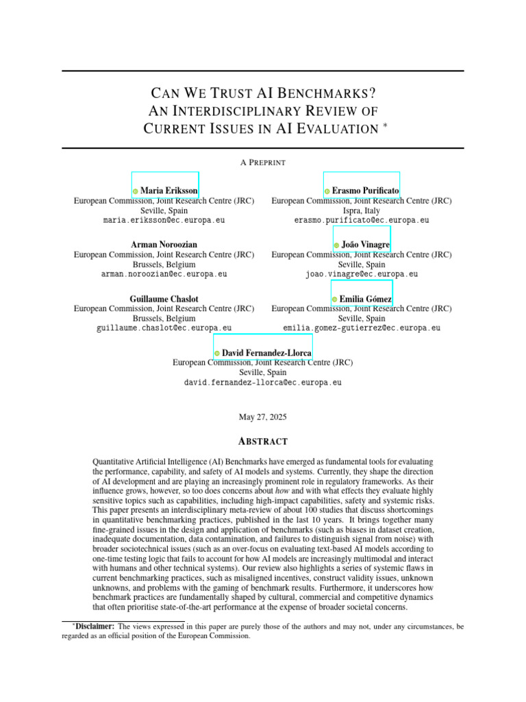 Can We Trust Ai Benchmarks? An Interdisciplinary Review of Current ...