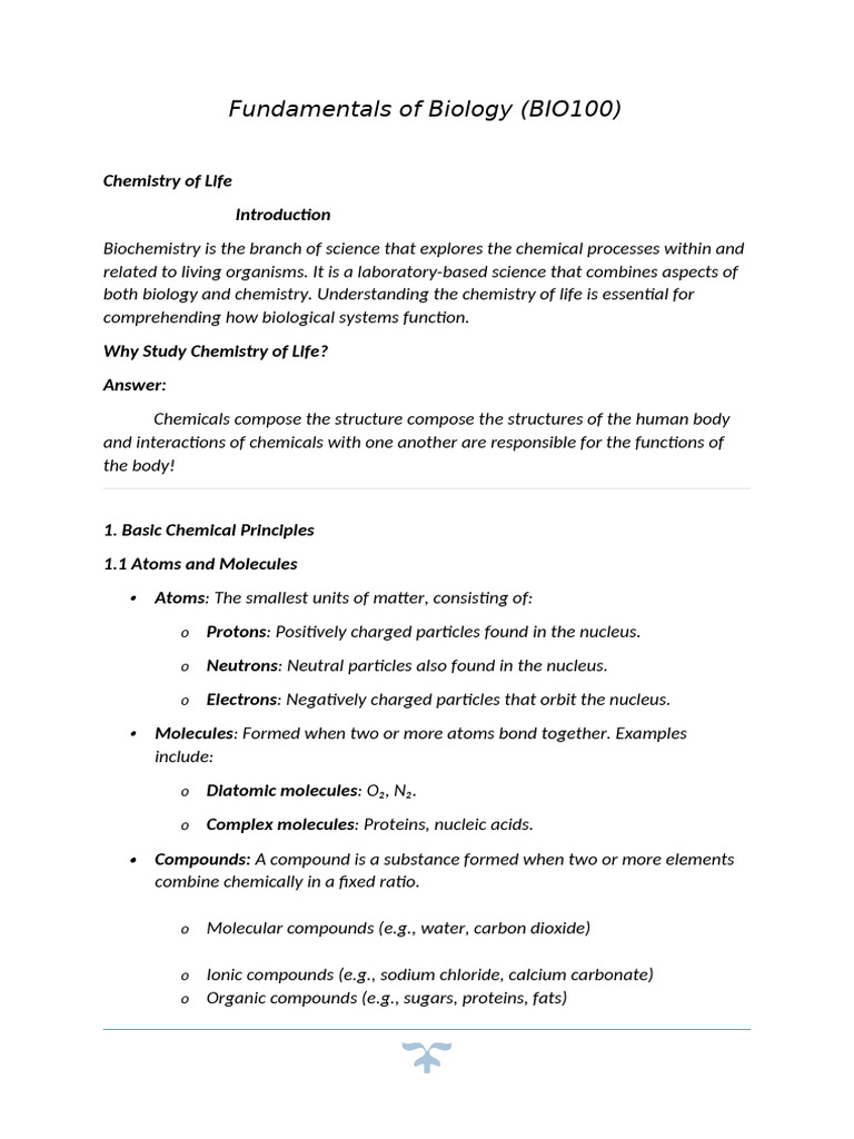 Chemistry of Life in Biology Basics | PDF | Carbohydrates | Adenosine ...