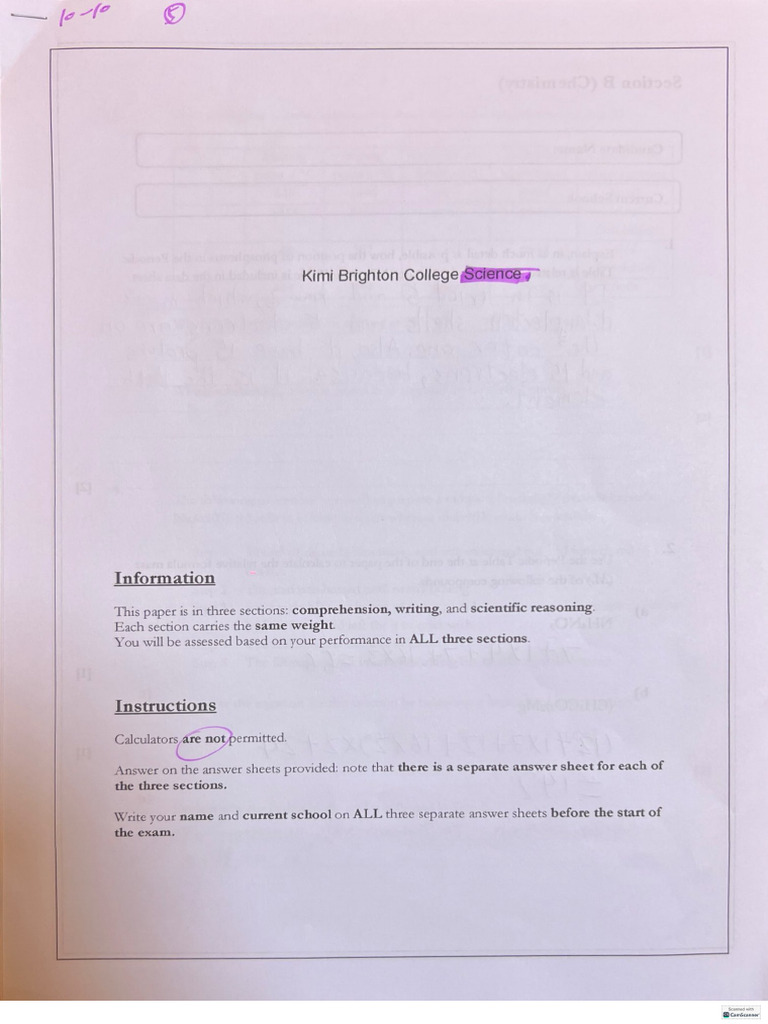 Kimi 10-10 Science | PDF