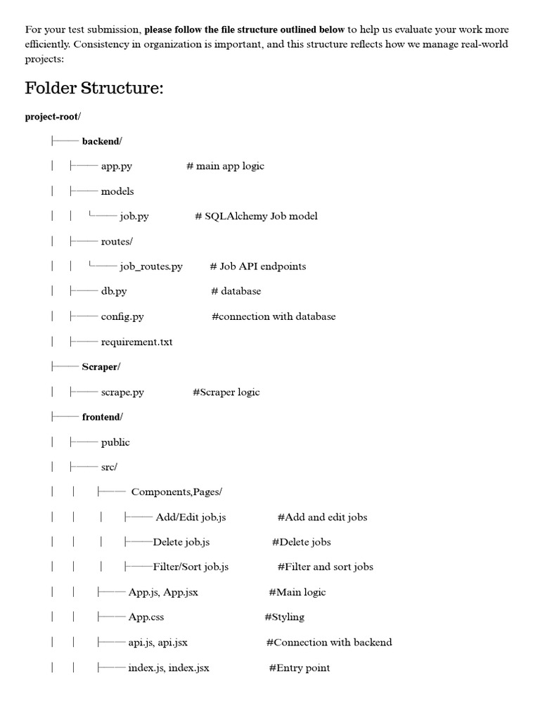 Project Folder Structure Guide | PDF