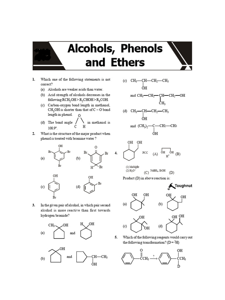 Alcohol Phenol and Ether 14b7dc77 0ade 403a 8307 107a5ce638ee | PDF ...
