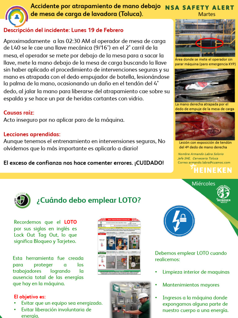Incidentes de Seguridad en Intervenciones Laborales | PDF