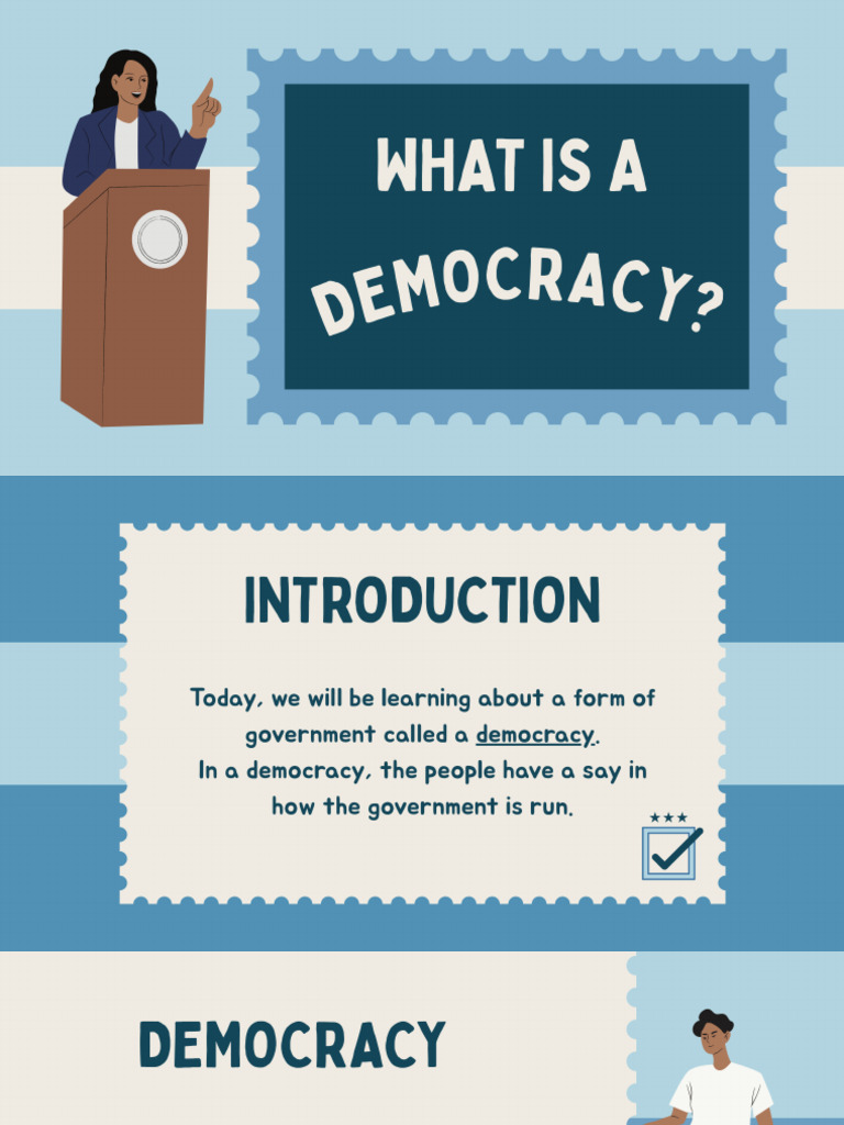 What Is Democracy Presentation in Colorful Illustrative Style ...
