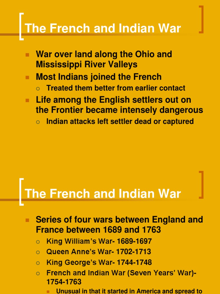 Chapter 2-French and Indian War | PDF | French And Indian War | Warfare ...