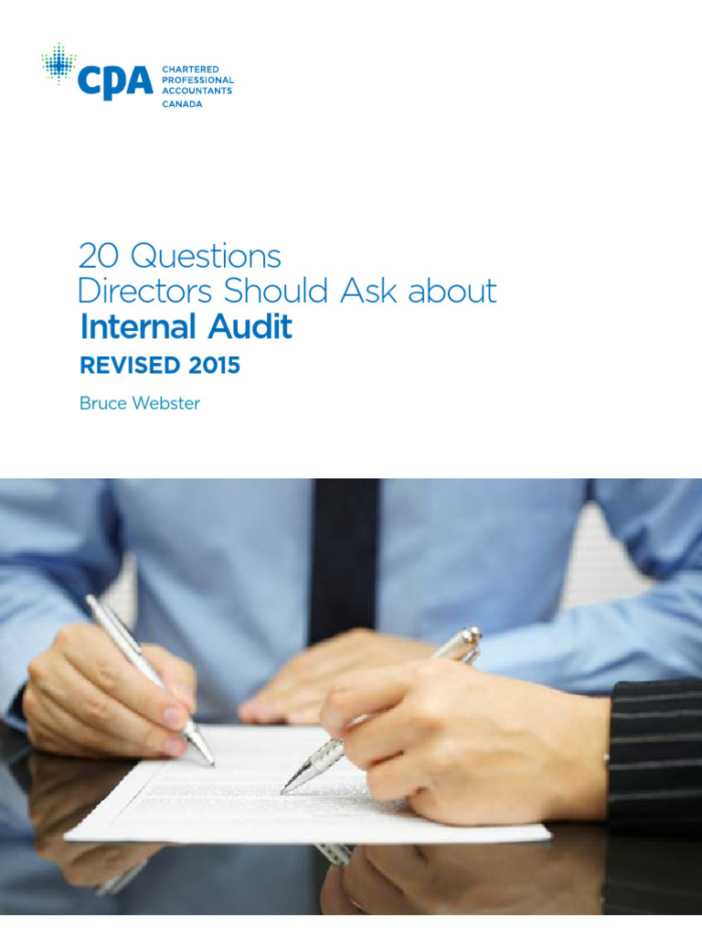 Key Questions for Internal Audit Oversight | PDF | Internal Audit | Audit
