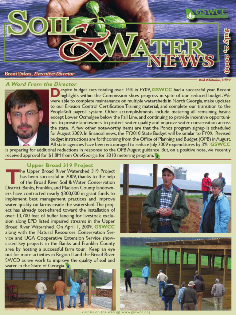 July 2009 Soil Water News | PDF | Natural Environment