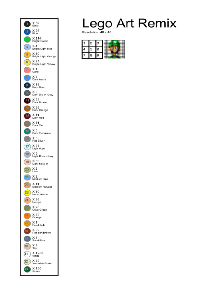 Luigi Brick Instructions PDF | PDF