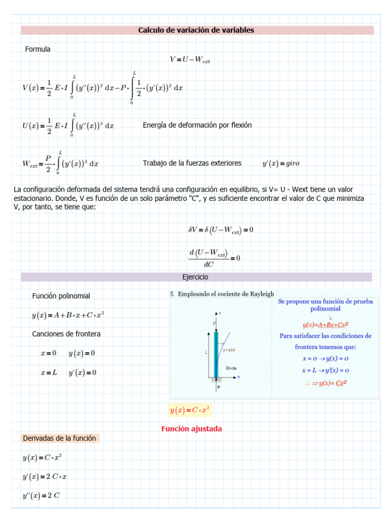 Calculo de Variación de Variables | PDF | Mecánica | Física