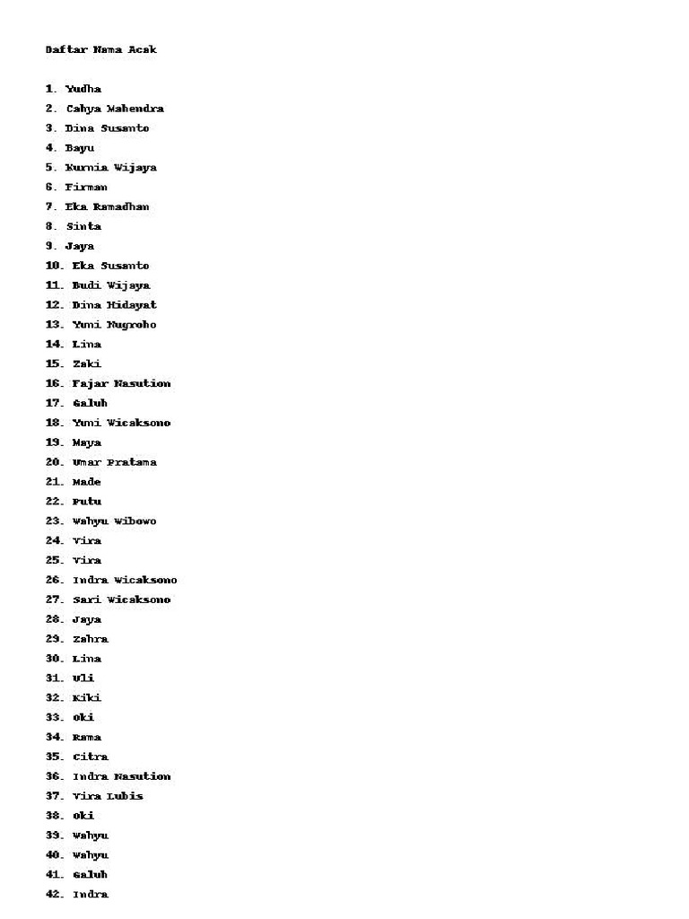 Random Names | PDF