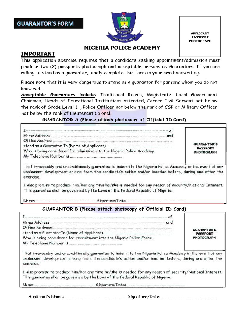 Compressed S Guarantor Form | PDF