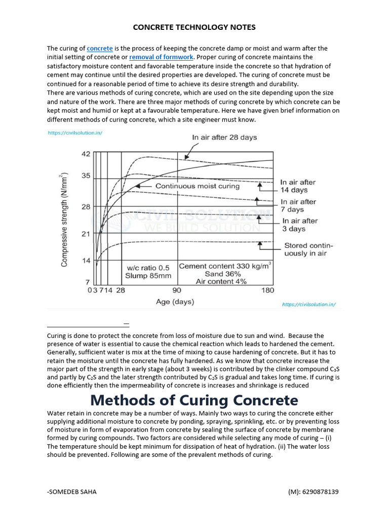 Concrete Curing Methods Explained | PDF | Concrete | Steam
