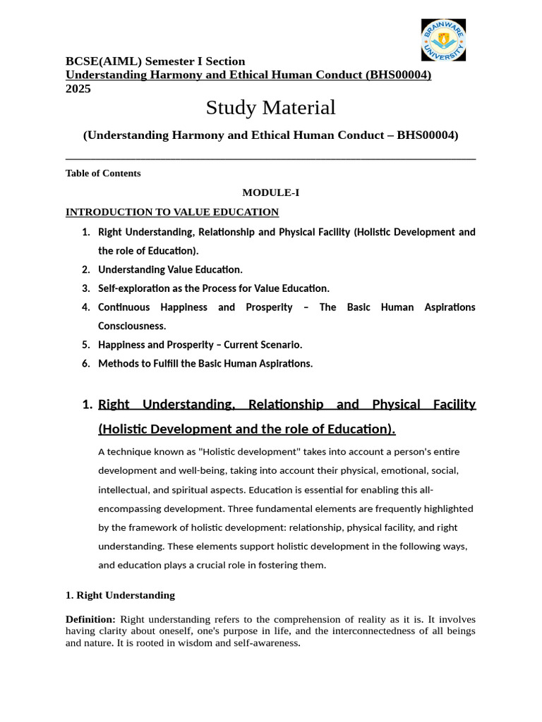 Aiml Bhs00004 Module I | PDF | Cost Of Living | Well Being