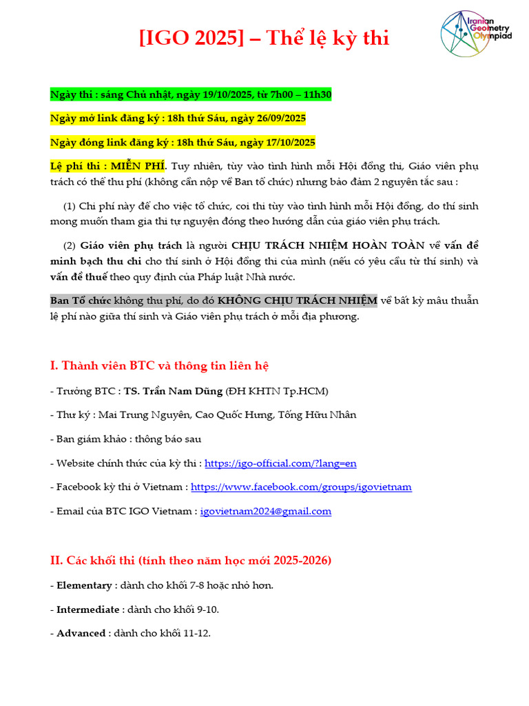 IGO 2025 - The Le Ky Thi | PDF