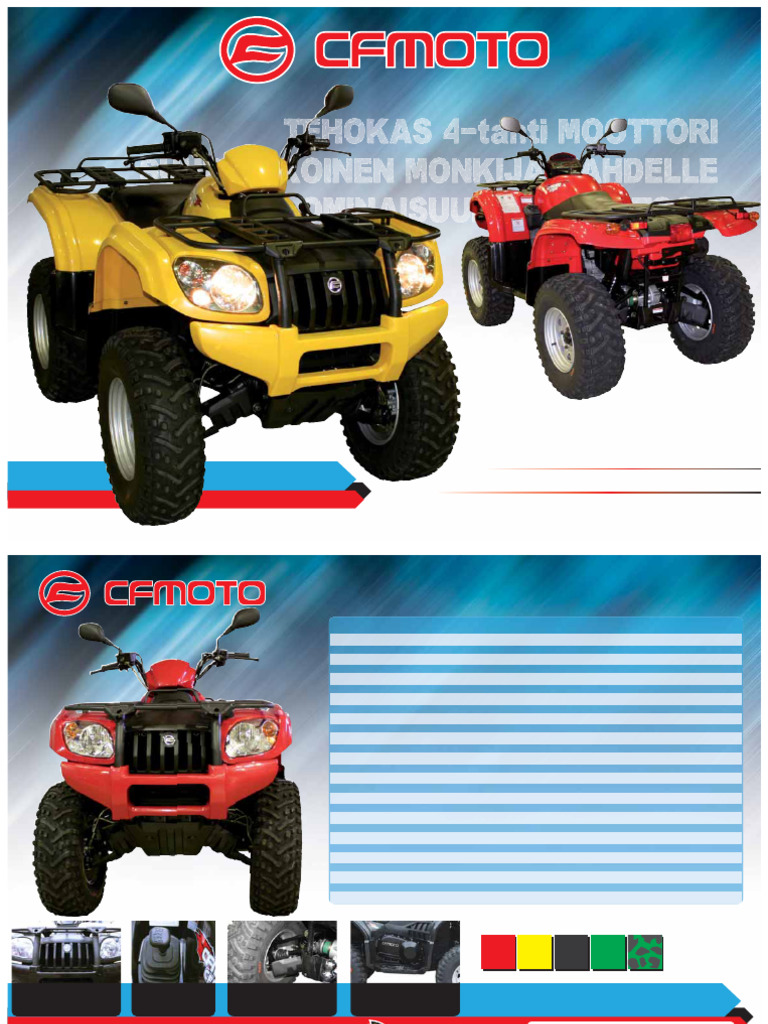 CFMoto ATV CF500 (-A) - Specifications. Finnish | PDF