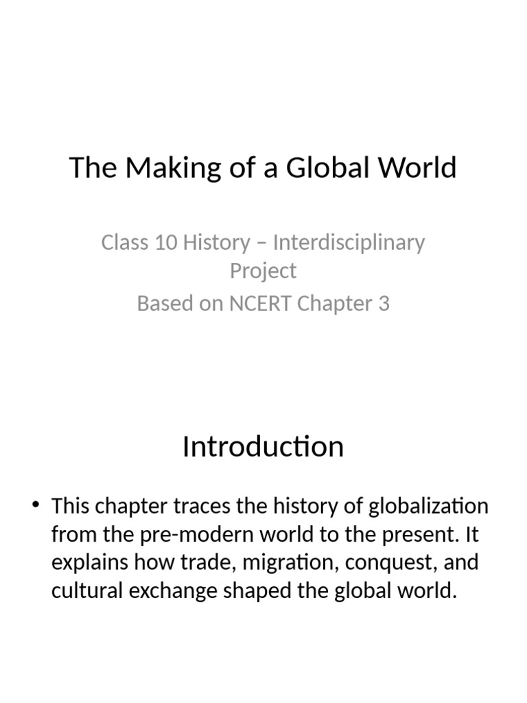 The Making of A Global World | PDF