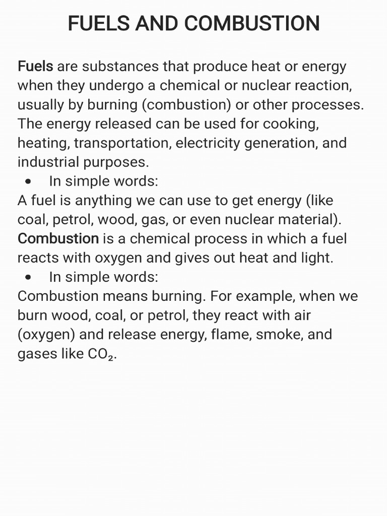 Fuels and Combustion FE CHEM | PDF