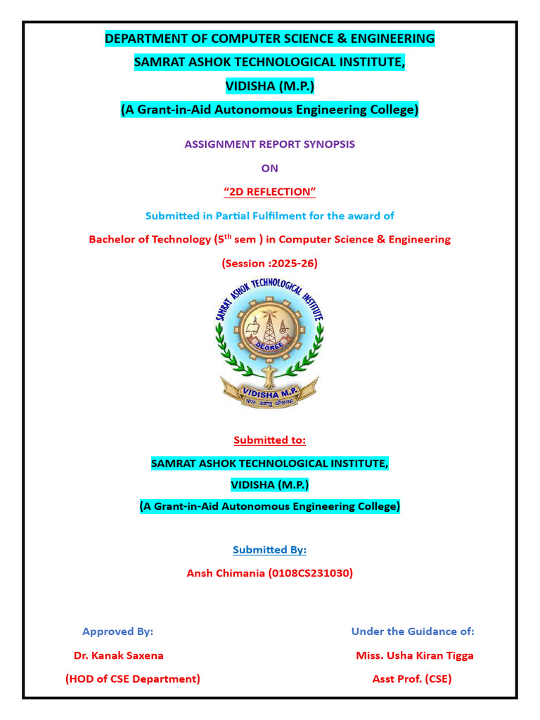 New Assignment Front Page | PDF
