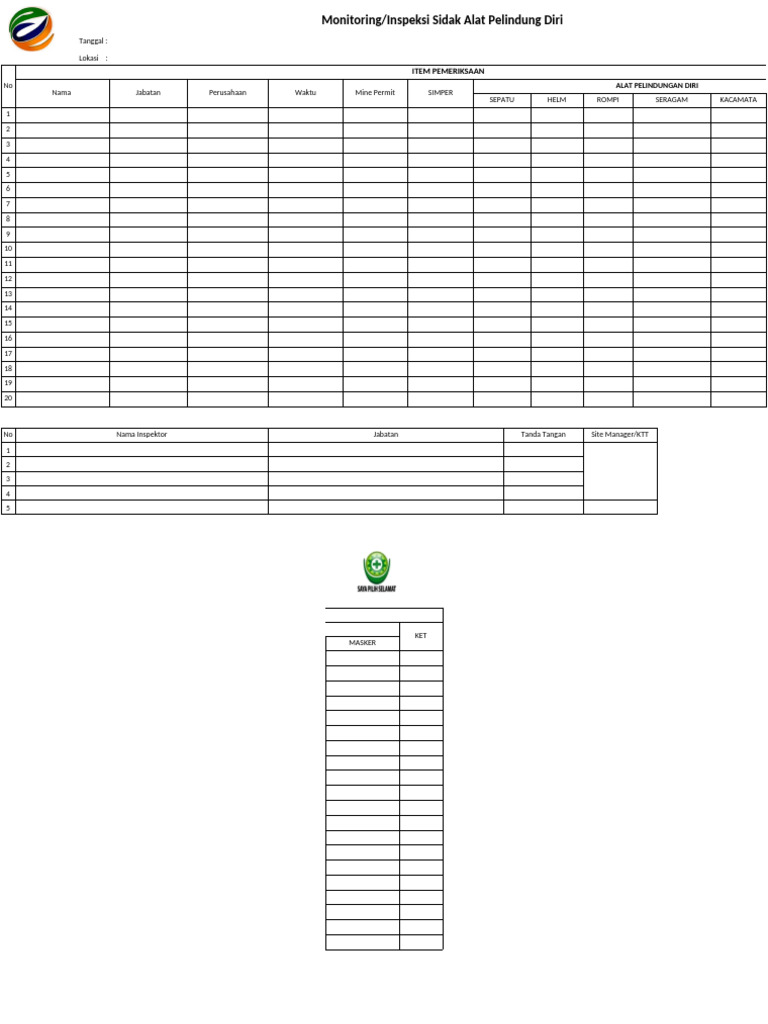 Form Inspeksi APD | PDF