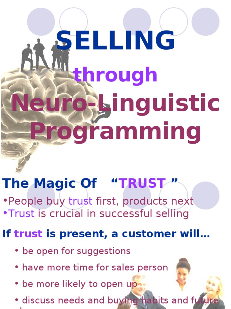 NLP Techniques for Effective Selling | PDF | Neuro Linguistic ...