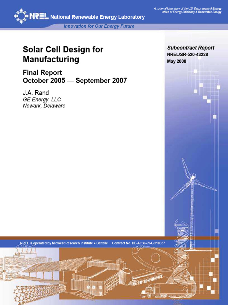Solar Cell Manufacturing Report 2005-2007 | PDF | Photovoltaics | Solar ...