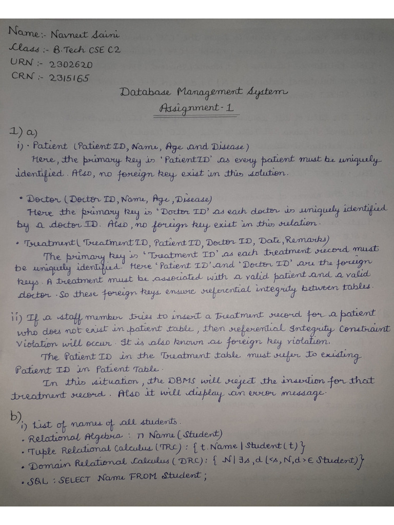 Dbms Assignment 1 Pdf 5442